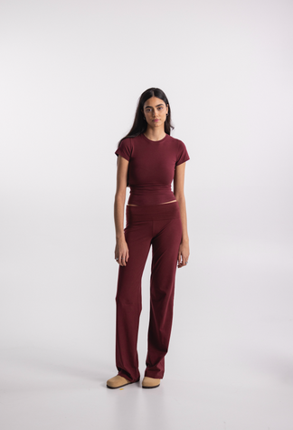 X Fabi Dark Red Organic Cotton Soft Pants – Nom Originals