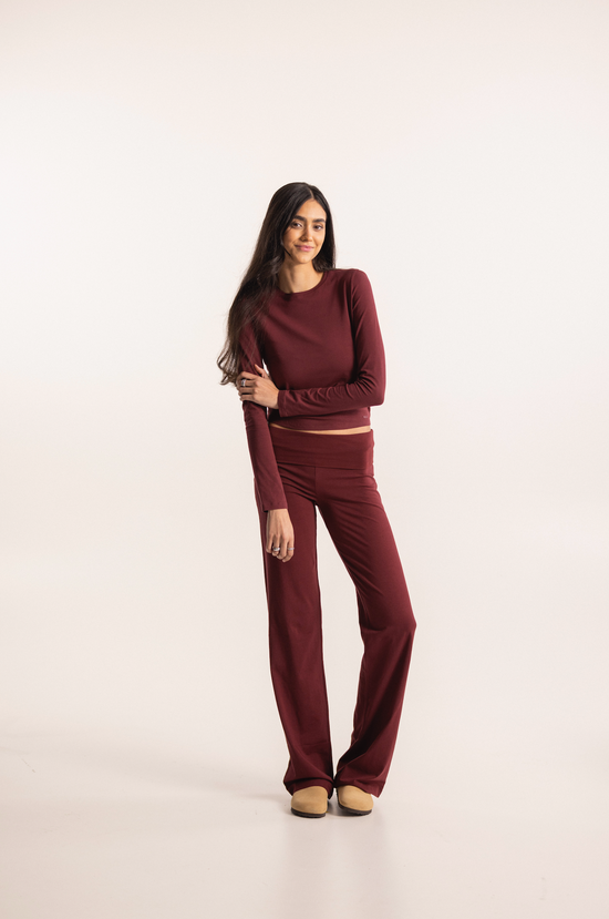 X Fabi Dark Red Organic Cotton Soft Pants – Nom Originals