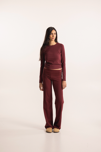 X Fabi Dark Red Organic Cotton Soft Pants – Nom Originals